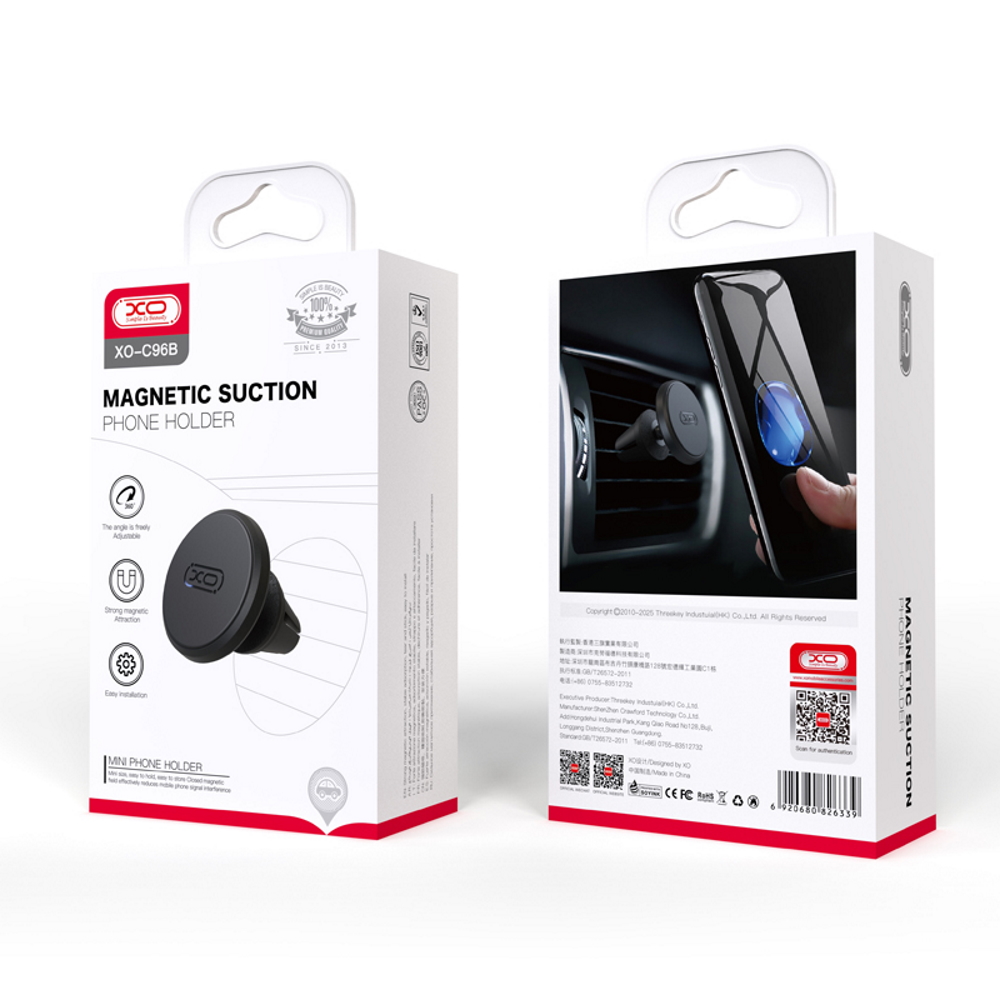 XO car holder C96B magnet black for air outlet